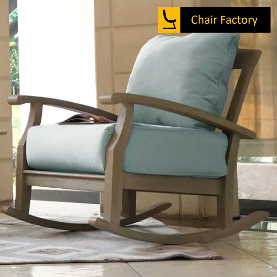 Bjorn Dark Blue Spruce Rocking Chair for patio Area | Chair Factory