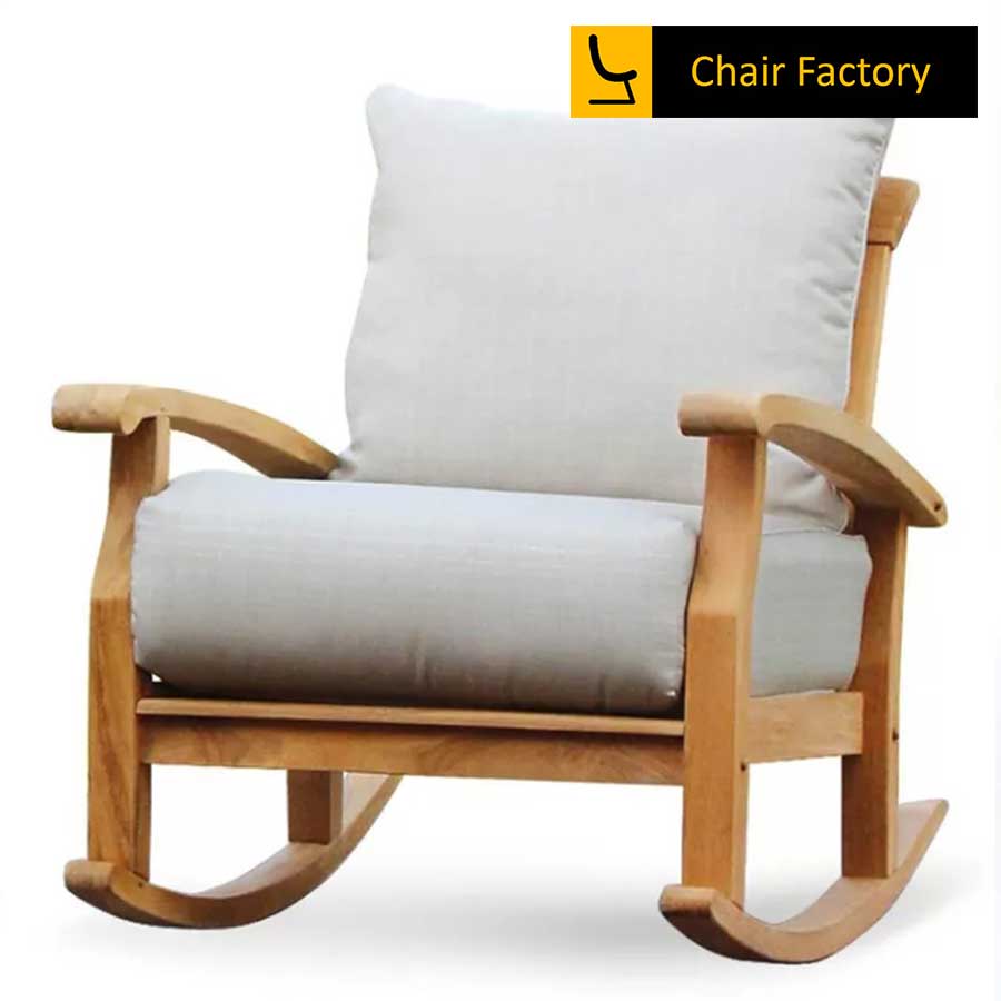 Bjorn Cream Rocking Chair for patio Area | Chair Factory