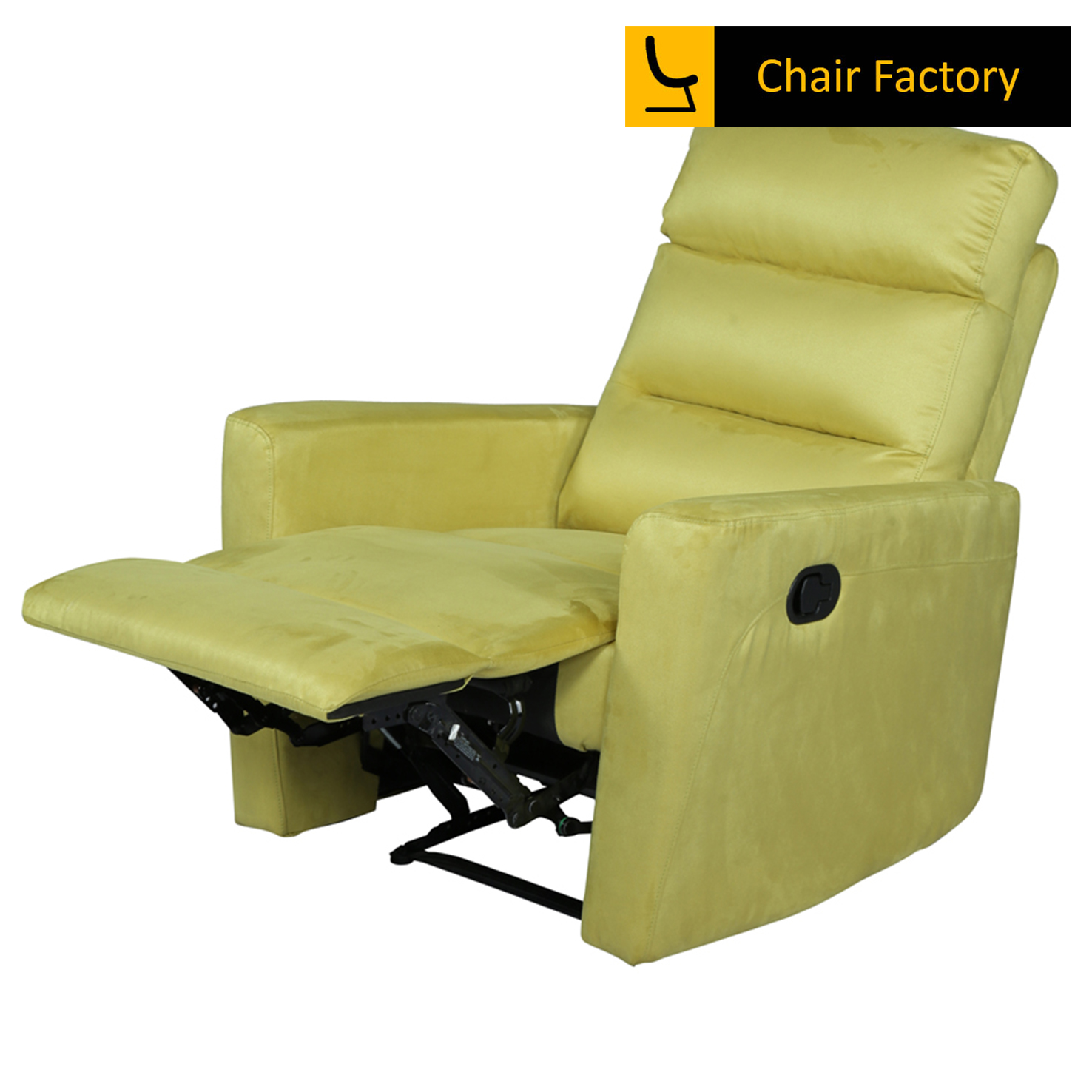Dandelion Pastel Yellow Recliner Chairs With Soft Padding & Lumbar ...