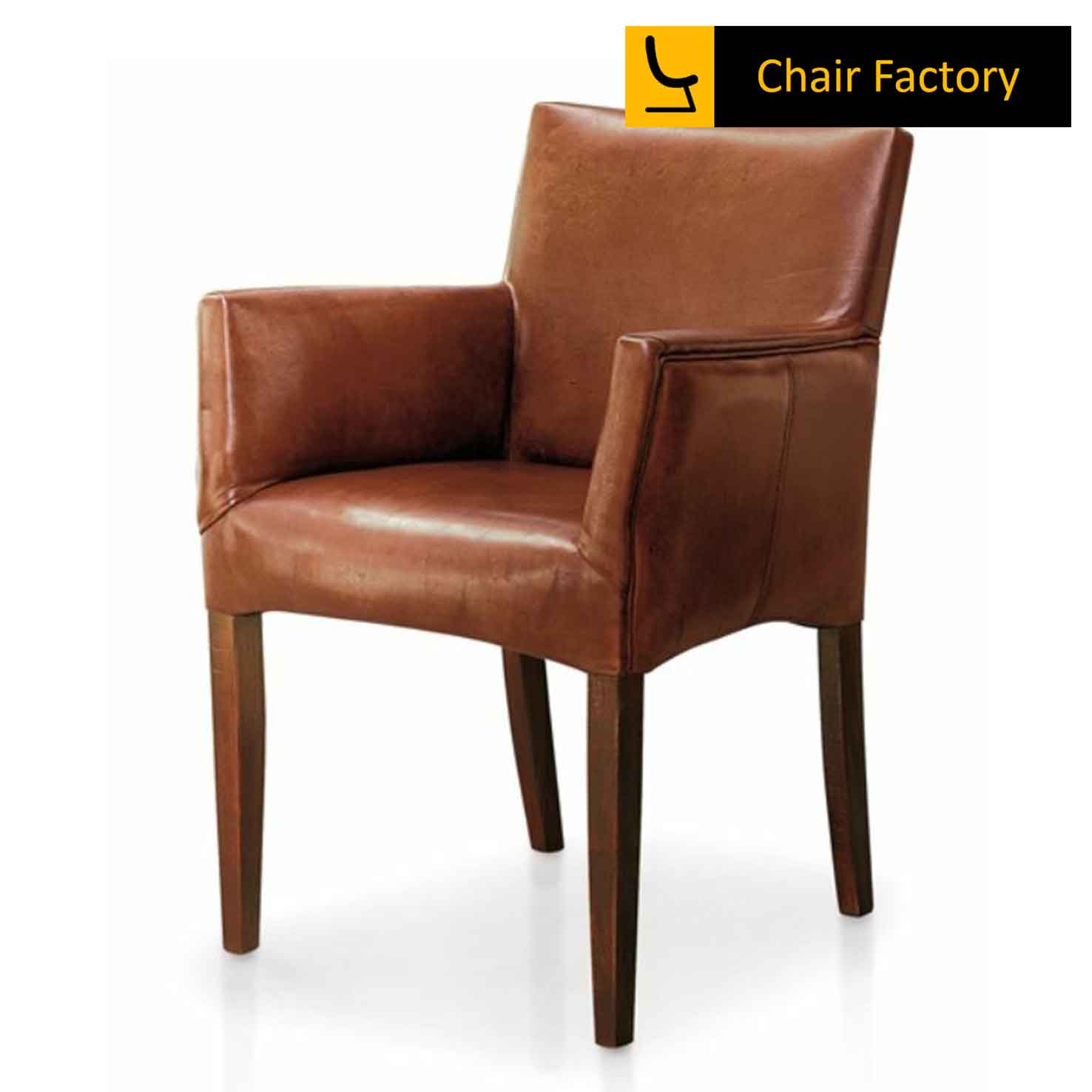 Webton Genuine Leather Arm Chair for Manager Cabin & Living Room ...
