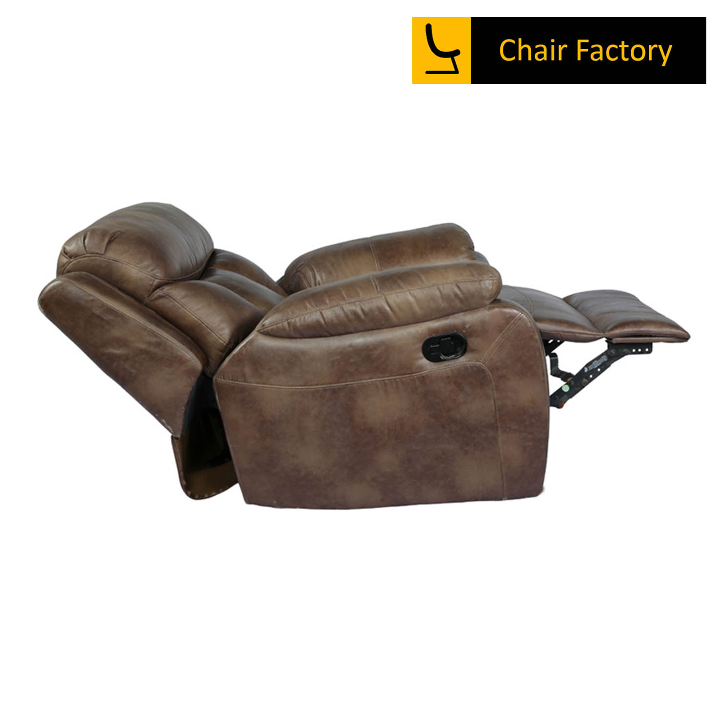 Robson Chocolate Brown Leather Recliner Chair with Soft Padding ...