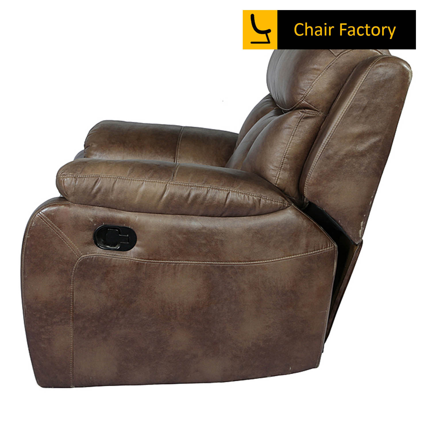 Robson Chocolate Brown Leather Recliner Chair with Soft Padding ...