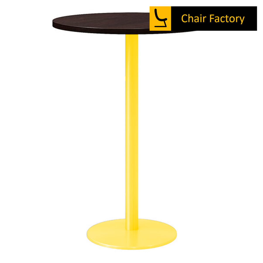 Tobi Yellow Wooden Round Bar Table | Chair Factory