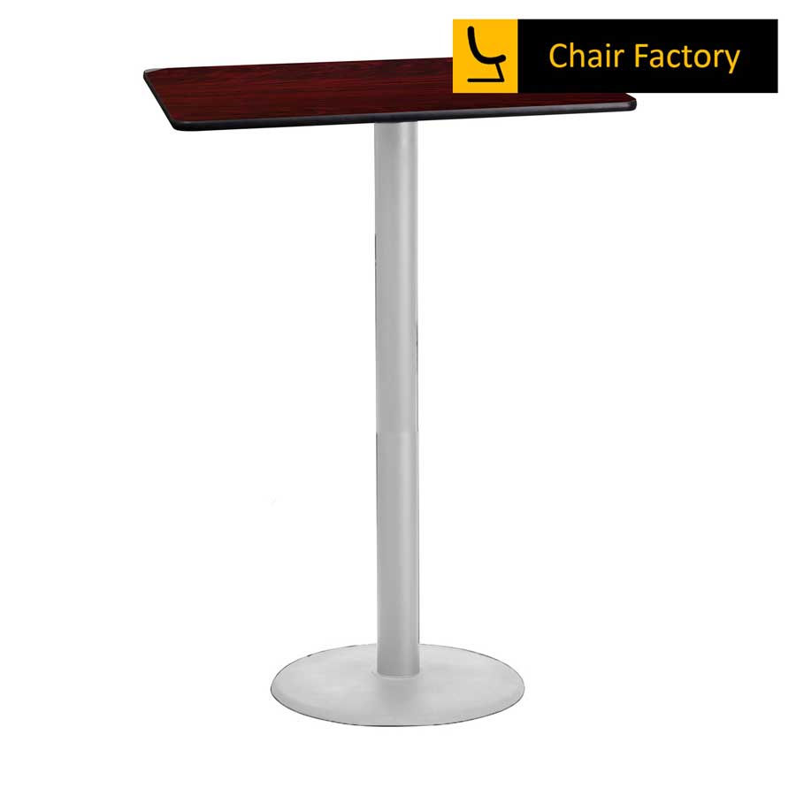 Tobi White Rectangular Bar Table and Cafeterias | Chair Factory