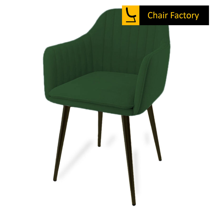 Green Suede Monde Lounge Chair with Black Metal Legs | Chair Factory