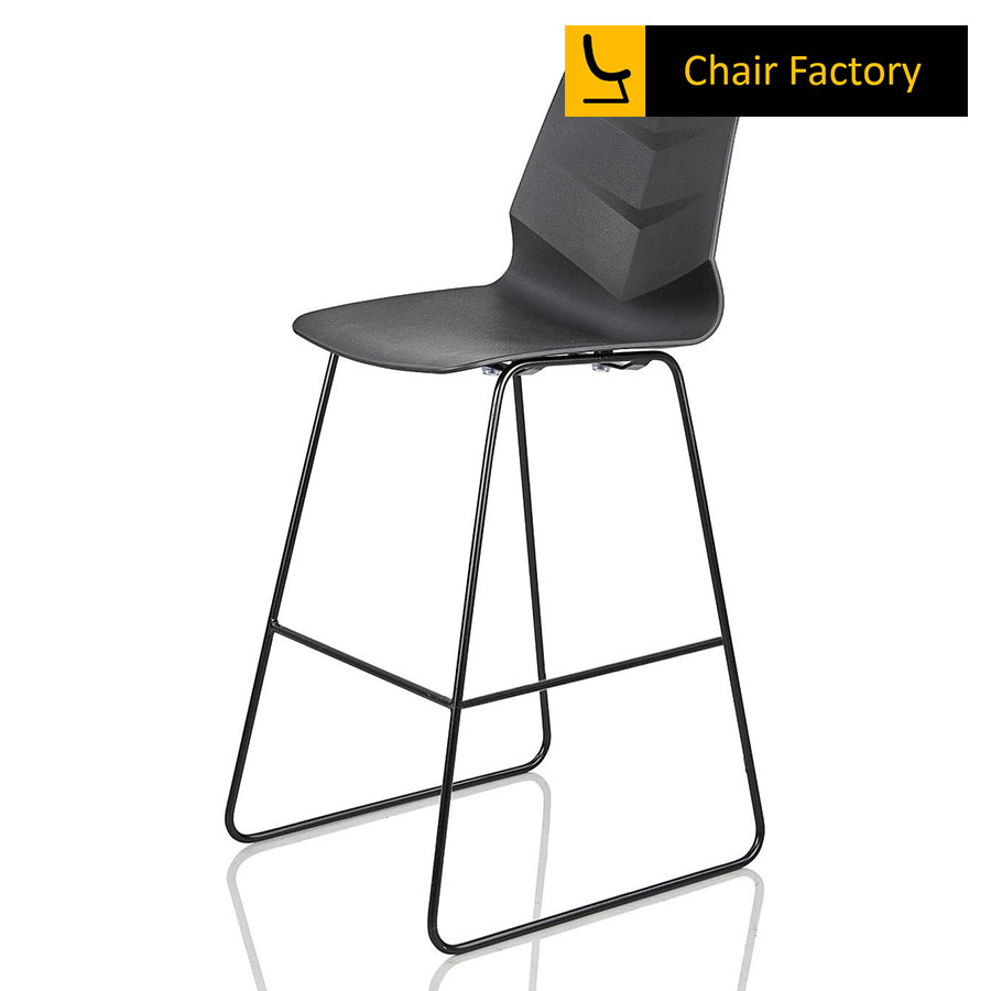 Stylish Black Bar Stool with Black Frame for Office, Homes | Chair Factory