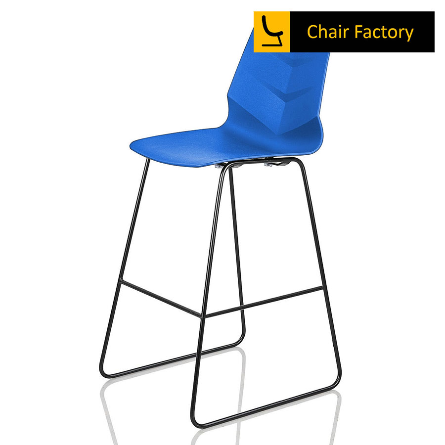 Stylish Blue Bar Stool with Black Frame for Office, Homes | Chair Factory