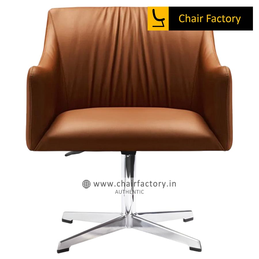Cognac Brown Executive Ewalt Faux Leather Height Adjustable Lounge ...