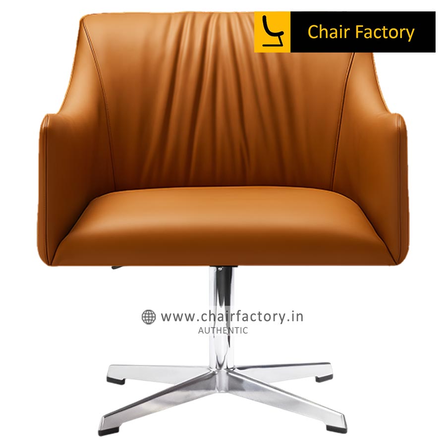 Cognac Brown Executive Ewalt Faux Leather Height Adjustable Lounge ...