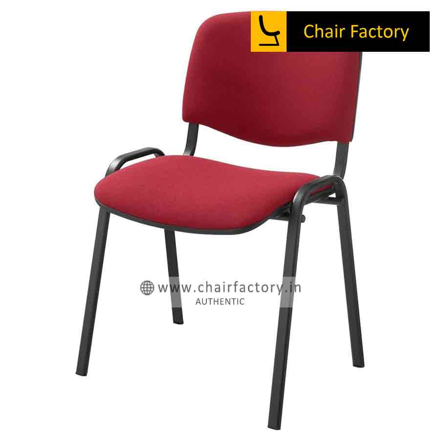 Sachi Red & Black Fabric Visitor Chair For AV Rooms | Chair Factory