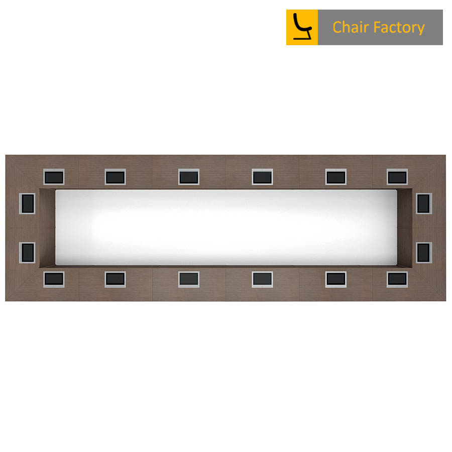 Collaborative 16 Seater Rectangular Conference Table For Meeting Room ...