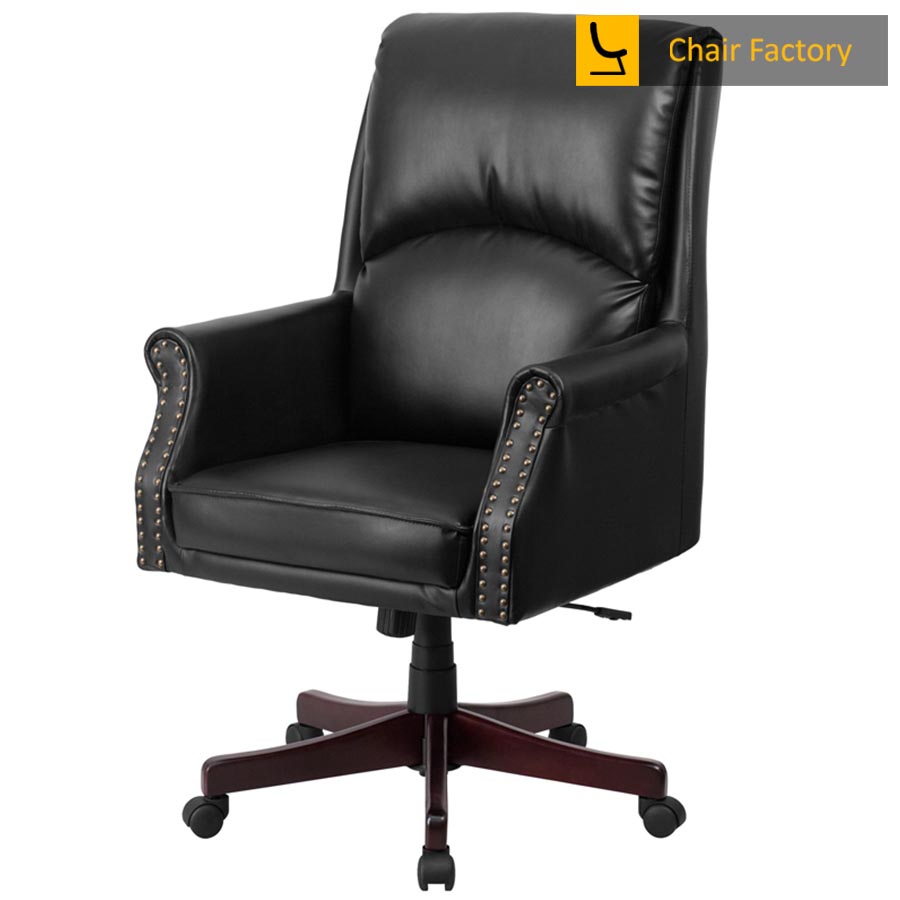 Duke Black High Back 100% Genuine Leather Managing Director Office ...