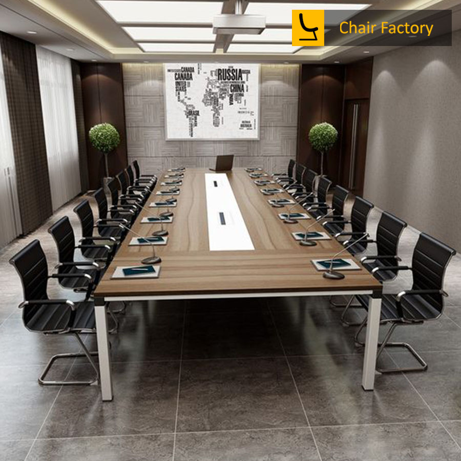 Irvine 18 Seater Long Rectangular Conference Table For Press Conference ...