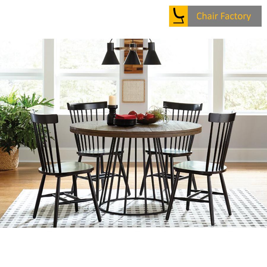 Madison 4 Seater Round Conference Table For Workplace | Chair Factory